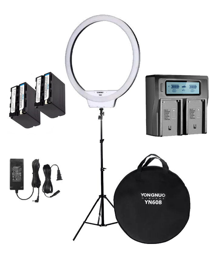 KIT YOUTUBER COM CÂMERA CANON SL3 E LENTE 18-55MM COM MIC, TRIPE E LUZ